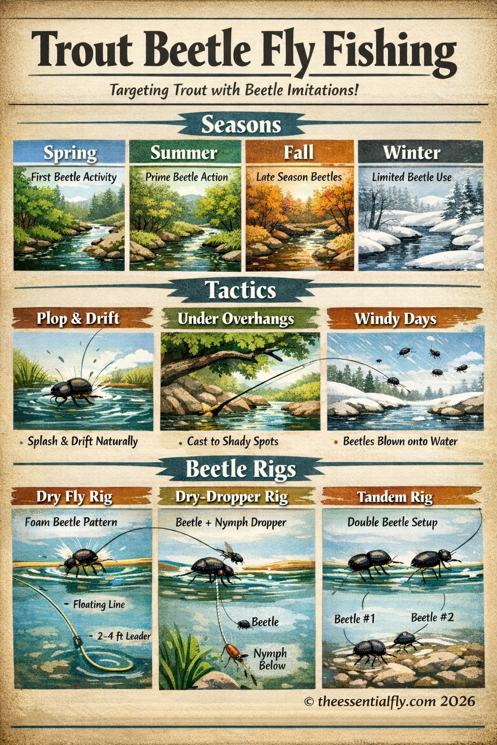 Trout Beetle Fly Patterns