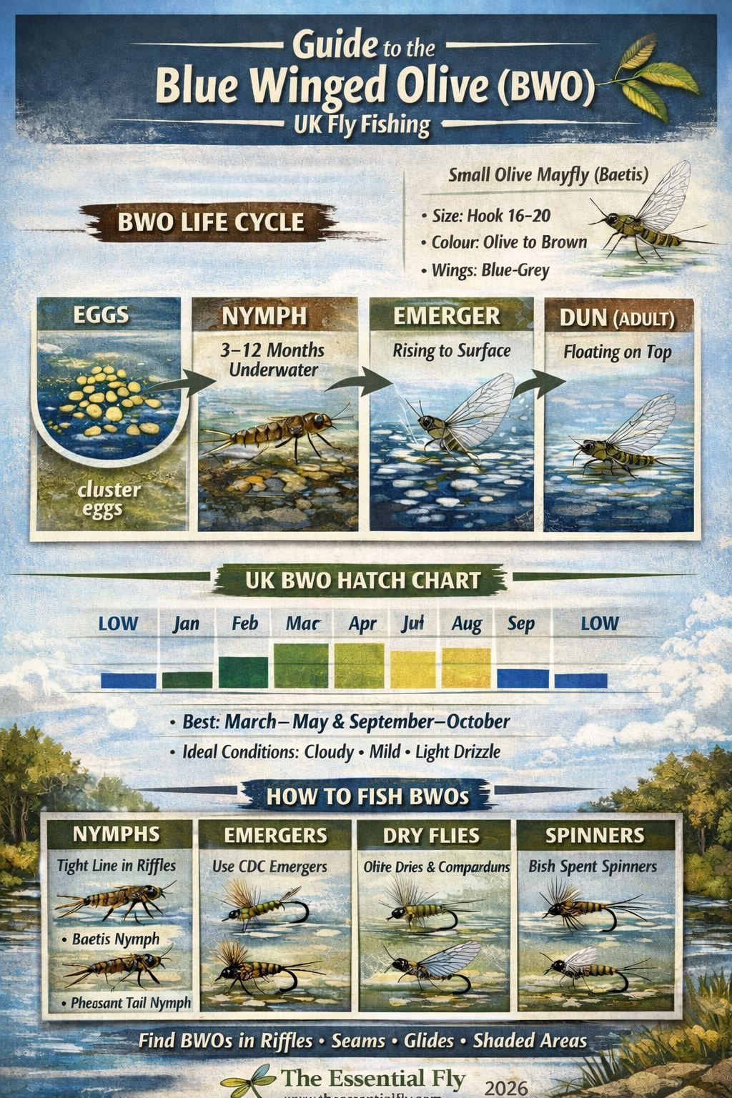 Beginners Guide To The Blue Winged Olive, Hatches, Life Cycle ...