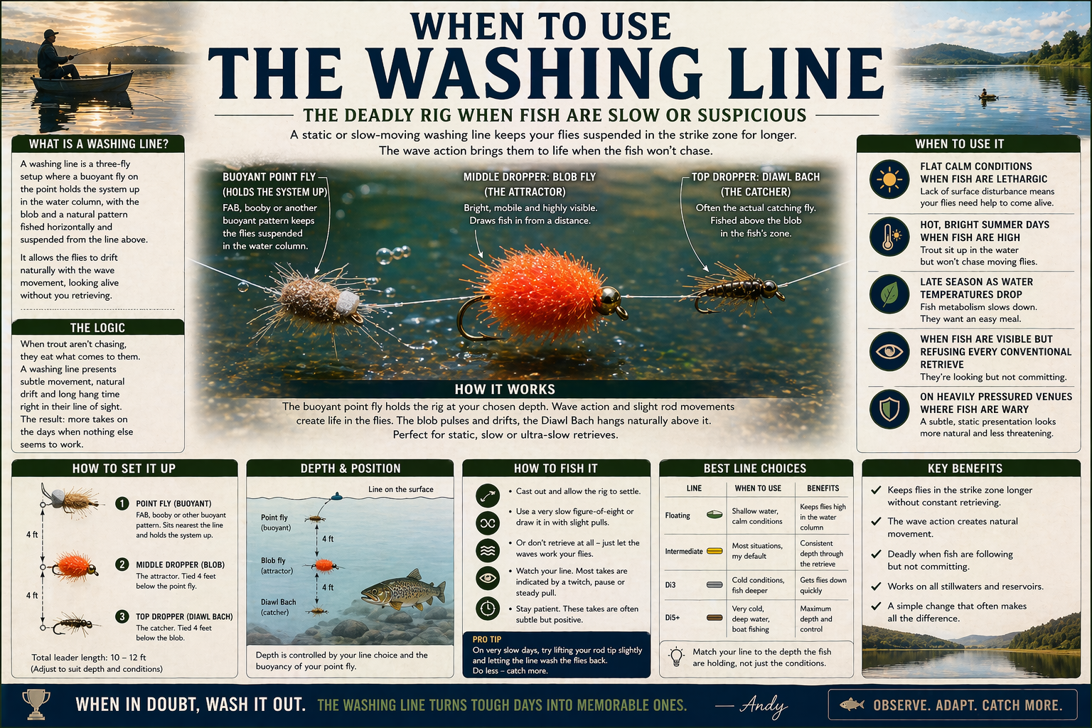 The Washing Line Rig for Trout, How to Fish It with Blob Flies