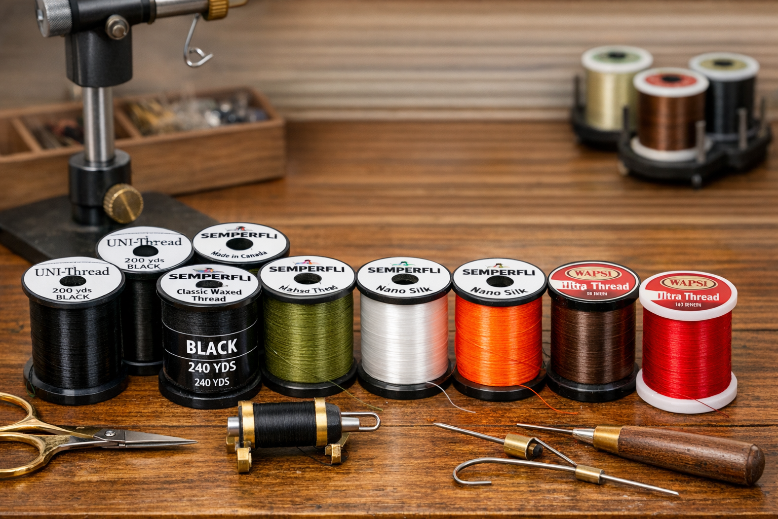 What is a sensible starter pack of fly tying threads?
