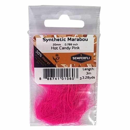 SyntheticMarabou20mmCandyPinkforFlyTyingfromTheEssentialFly
