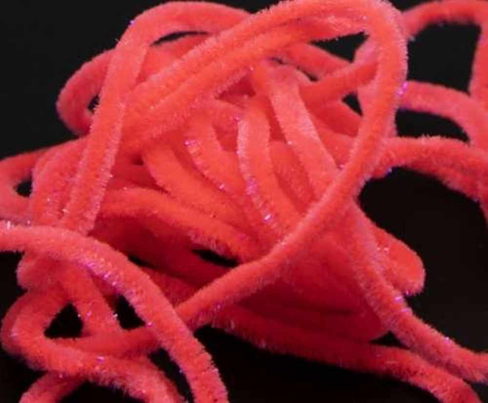 Sparkle Worm Chenille Fl Pink for Fly Tying from The Essential Fly