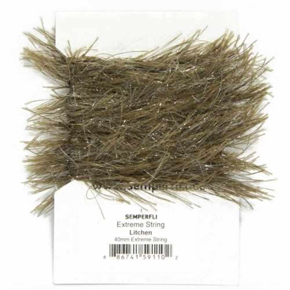 Extreme String 40mm Litchen for Fly Tying from The Essential Fly