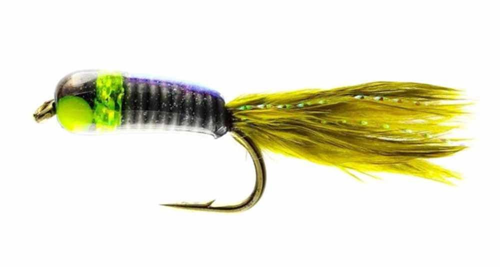 Sale - Caledonia Flies Titanic Olive Bug #12 Fishing Fly Barbed Nymph Fly