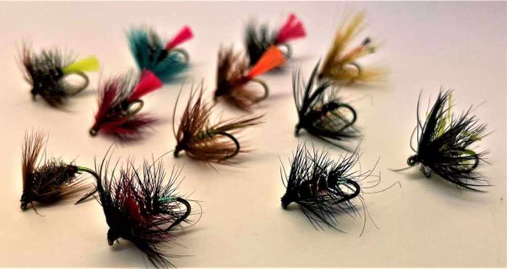 Barbed Hackled Wet Collection #12 Fishing Fly Assortment