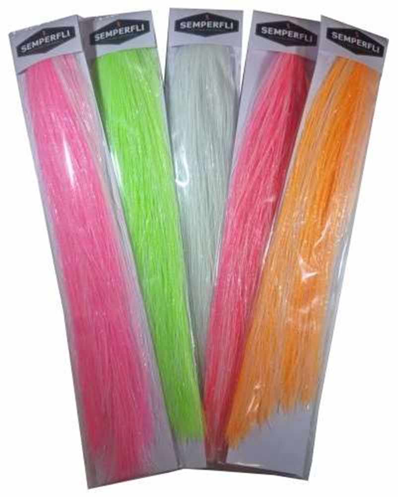 SemperFlash Glow In Dark Baitfish Wing Orange for Fly Tying