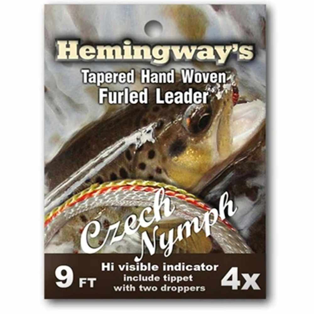 Hemingway Furled Leader Czech Nymph 4X for Fly Fishing