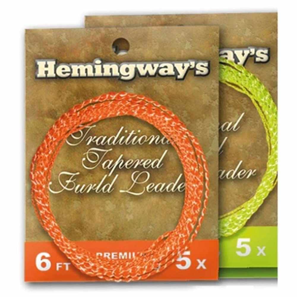 Hemingway Furled Leader Hi-Vis Traditional Fl Yellow for Fly Fishing