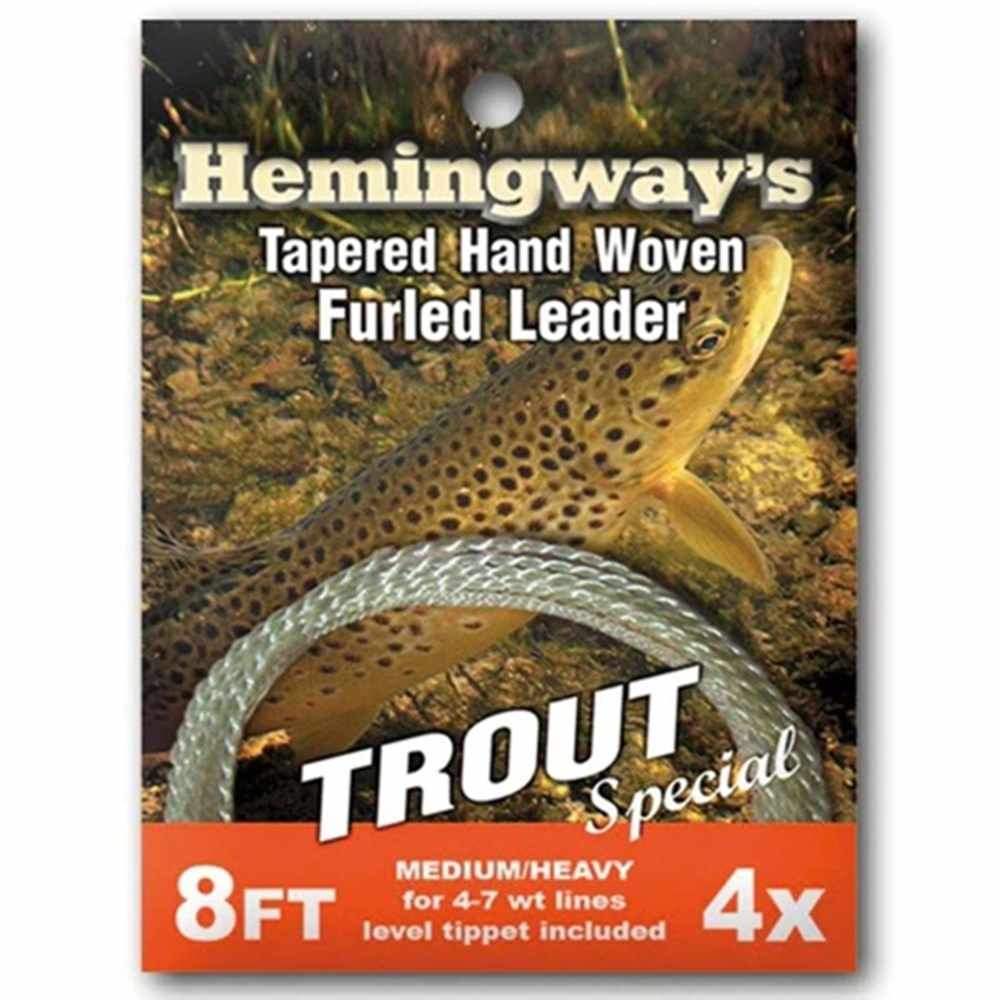 Hemingway Furled Leader Trout Special 4X for Fly Fishing