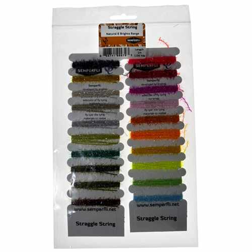 Straggle String Multicard Naturals & Attractor Colours for Fly Tying