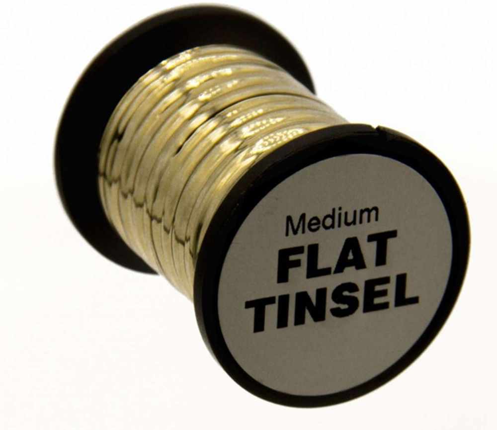 Fly Tying Basic Materials Flat Tinsel Medium Gold for Fly Tying