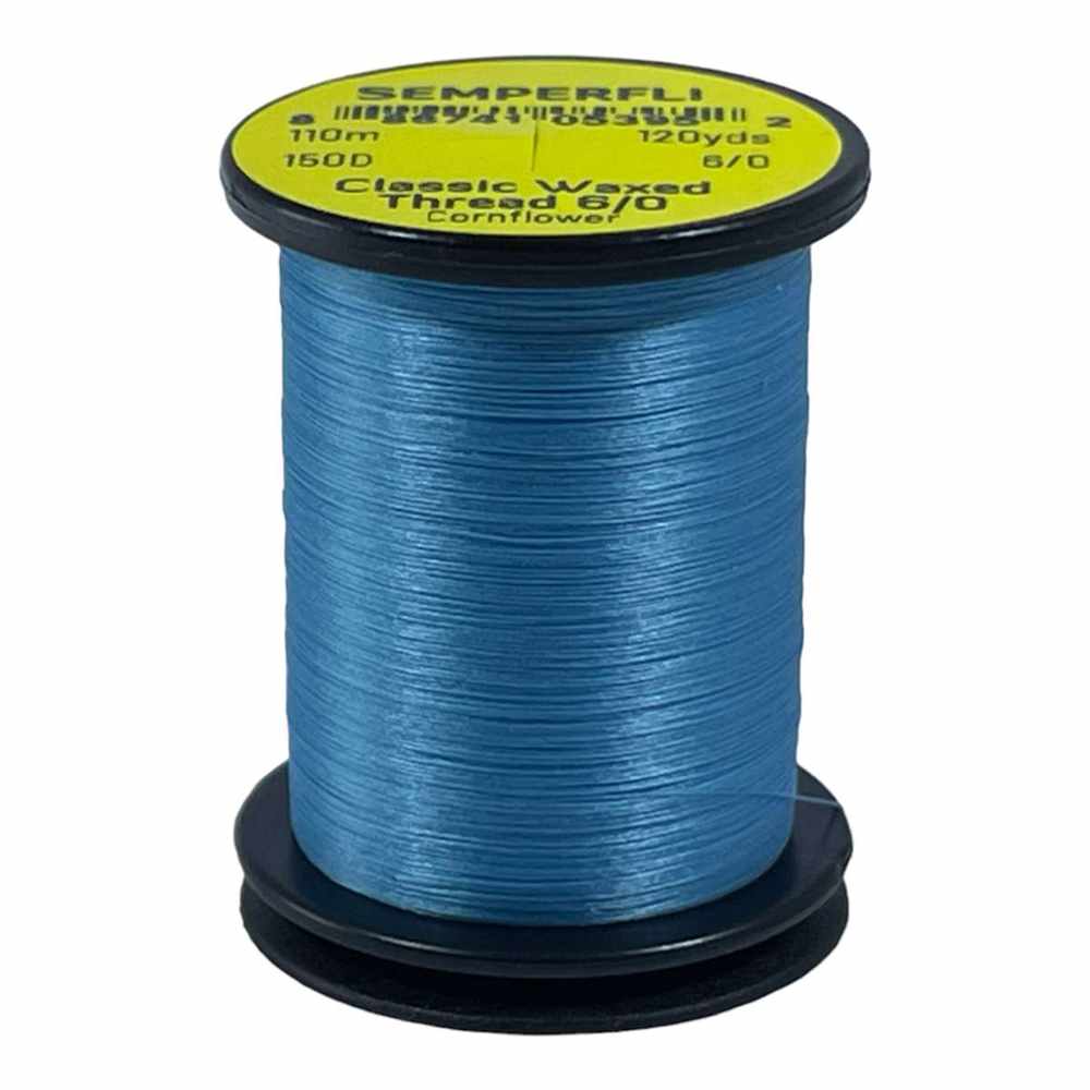 Classic Waxed Thread 6/0 110m (120 Yards) Cornflower for Fly Tying