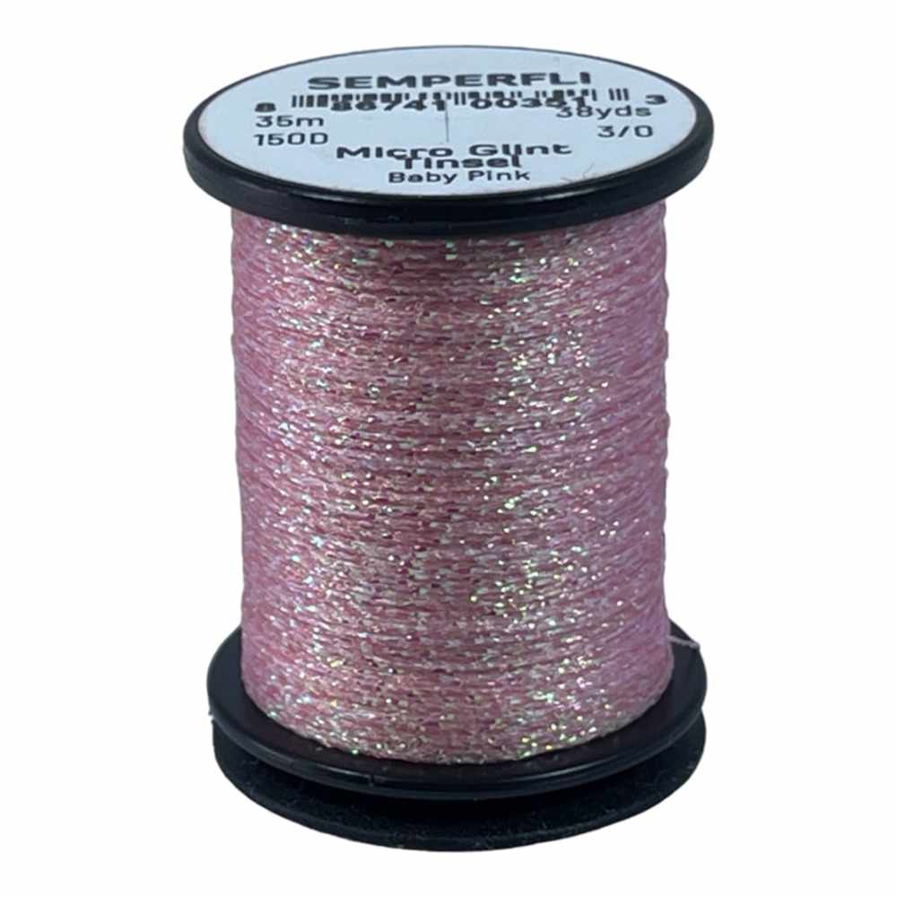Micro Glint Nymph Tinsel Baby Pink for Fly Tying|The Essential Fly