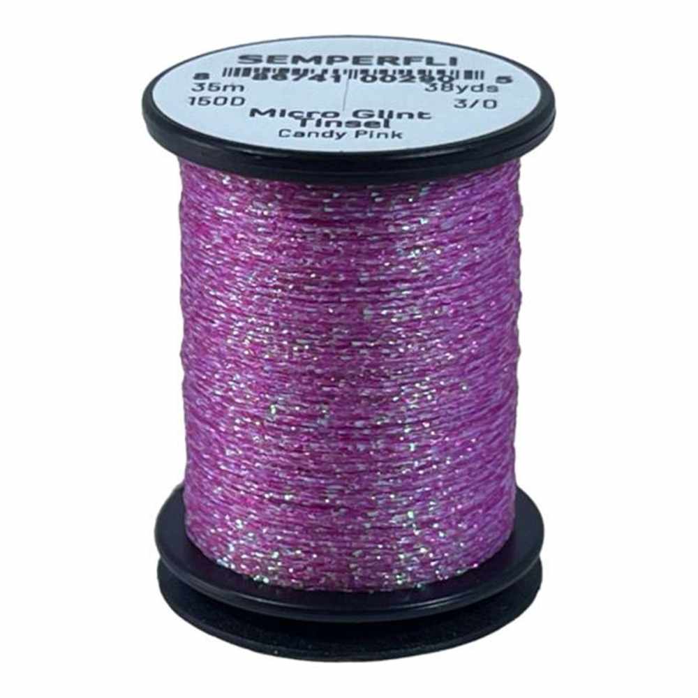 Micro Glint Nymph Tinsel Candy Pink for Fly Tying|The Essential Fly