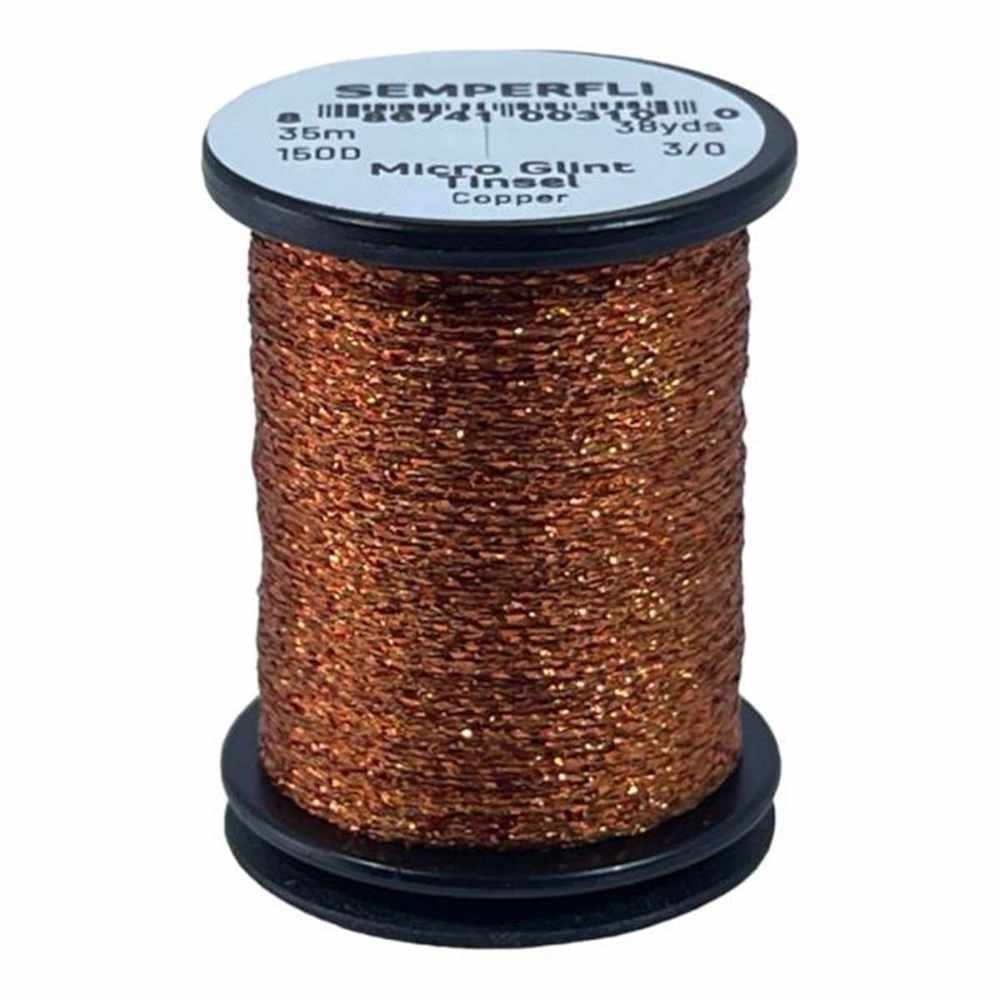 Micro Glint Nymph Tinsel Copper for Fly Tying from The Essential Fly