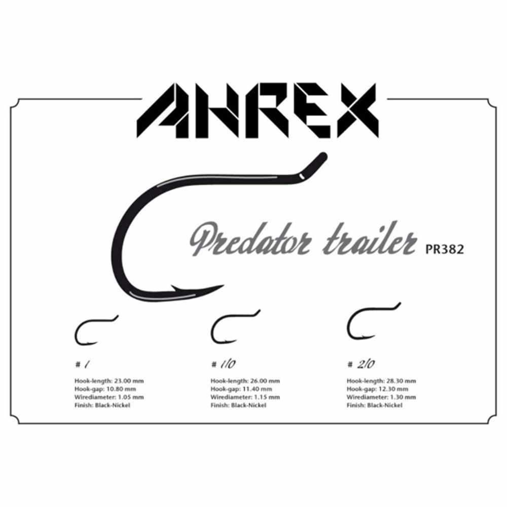 Sale - Ahrex Pr382 Trailer Hook, Barbed Pr #1/0 Fly Tying Hooks