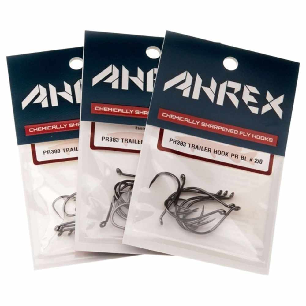 Ahrex Pr383 Trailer Hook, Barbless Pr #2/0 Fly Tying Hooks