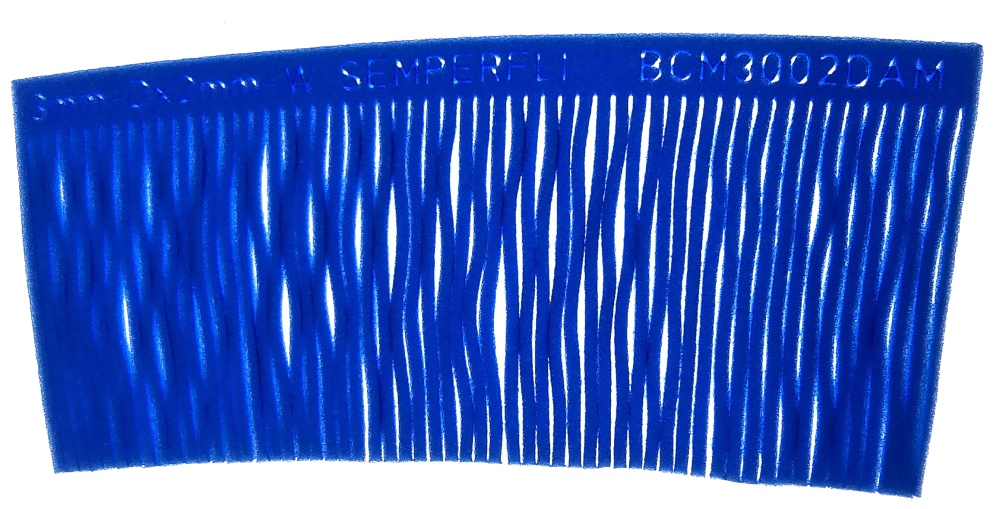 Foam Combs Damsel Blue 2mm for Fly Tying from The Essential Fly