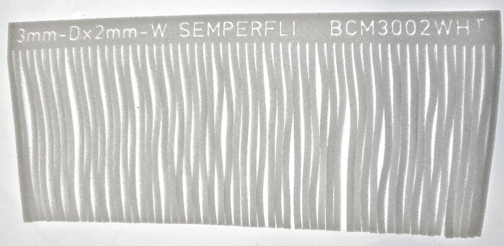 Foam Combs White 2mm for Fly Tying from The Essential Fly