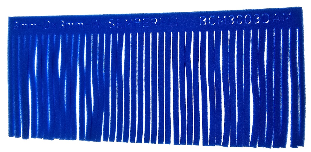 Foam Combs Damsel Blue 3mm for Fly Tying from The Essential Fly
