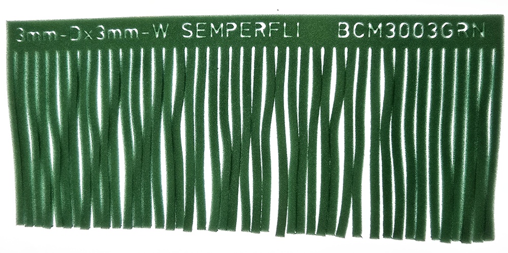 Foam Combs Green 3mm for Fly Tying from The Essential Fly