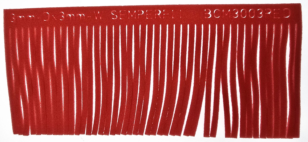 Foam Combs Red 3mm for Fly Tying from The Essential Fly