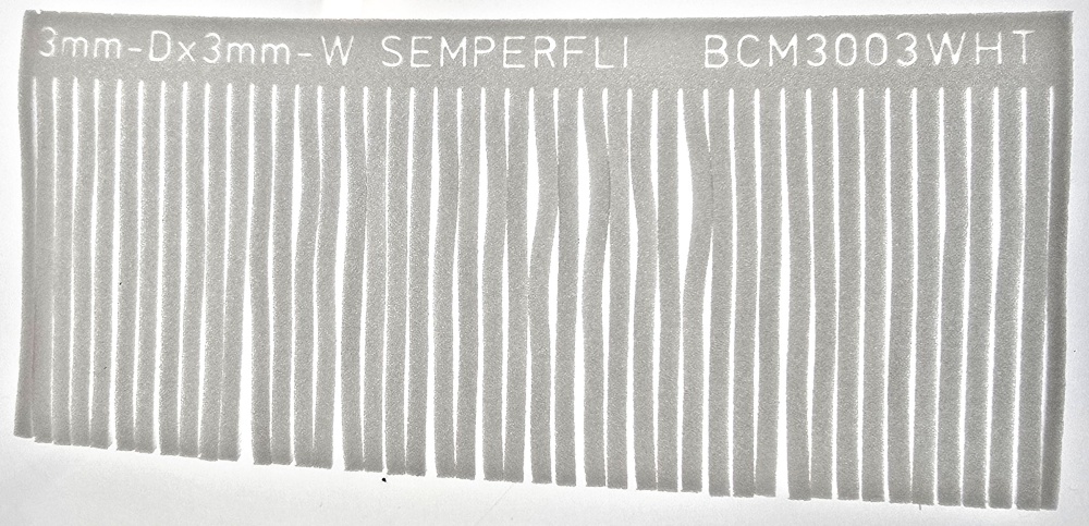 Foam Combs White 3mm for Fly Tying from The Essential Fly