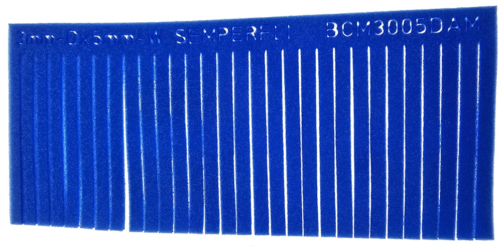 Foam Combs Damsel Blue 5mm for Fly Tying from The Essential Fly