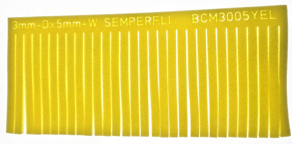 Foam Combs Yellow 5mm for Fly Tying from The Essential Fly