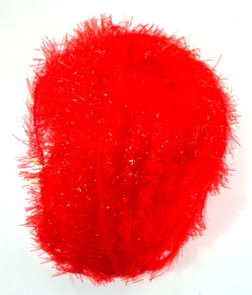 15mm Competition Chenille Fl Hot Red for Fly Tying