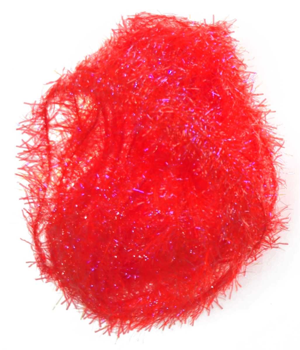 15mm Competition UV Chenille Fl Hot Red for Fly Tying