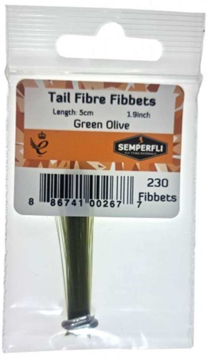 Tail Fibre Fibbets Green Olive for Fly Tying from The Essential Fly