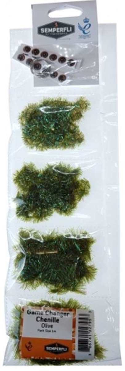 Game Changer Chenille Pack Olive for Fly Tying from The Essential Fly