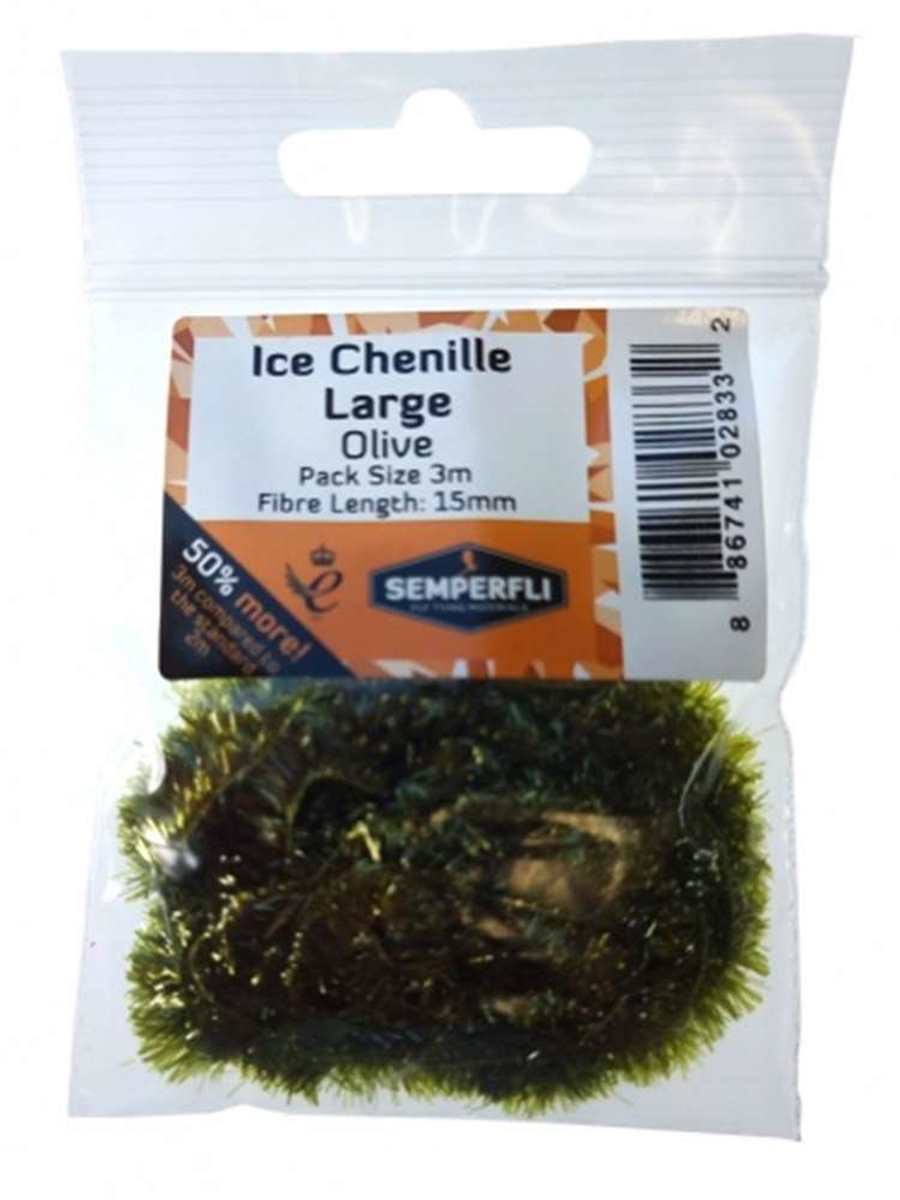 Ice Chenille 15mm Olive for Fly Tying from The Essential Fly
