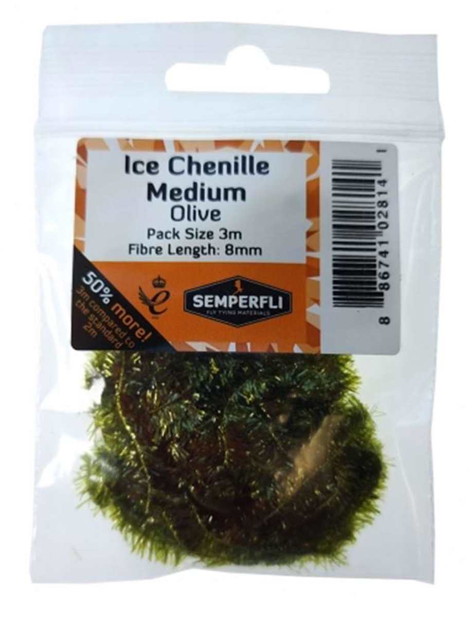 Ice Chenille 8mm Olive for Fly Tying from The Essential Fly