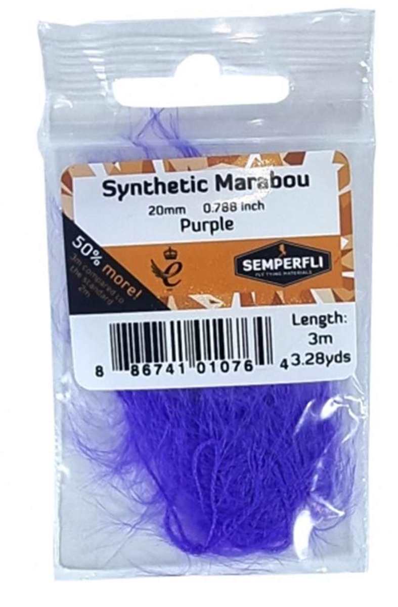Synthetic Marabou 20mm Purple for Fly Tying from The Essential Fly