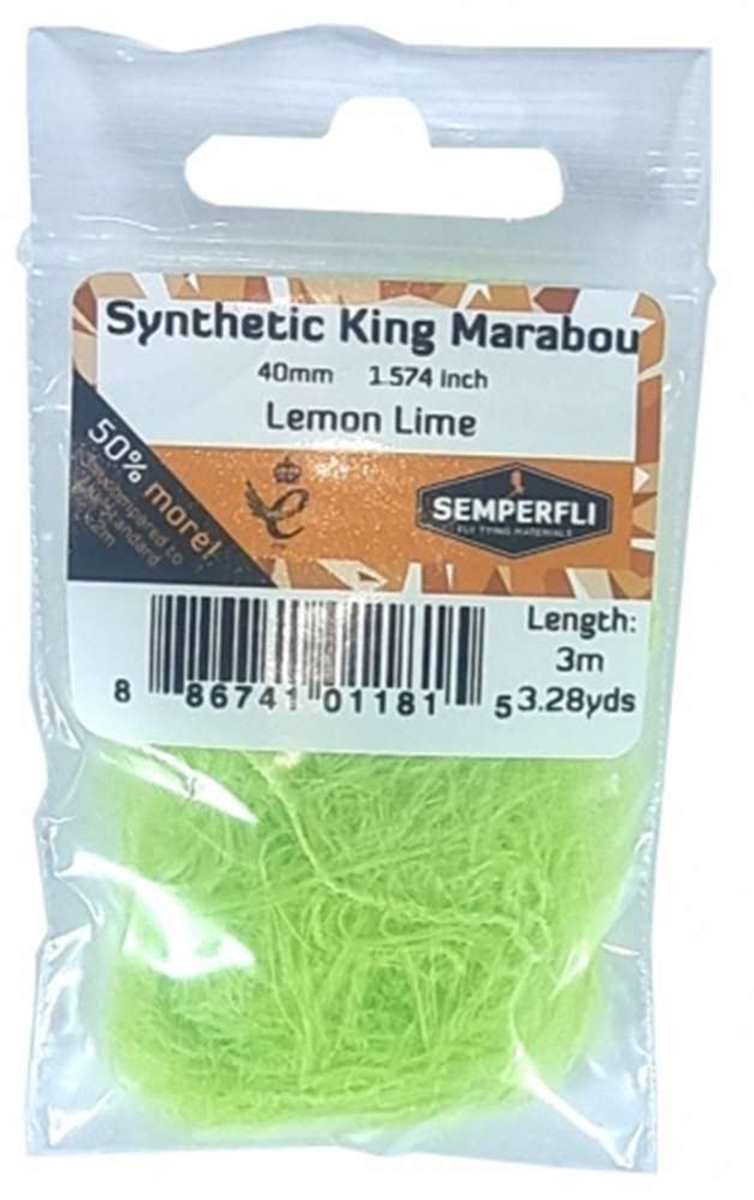 Synthetic King Marabou 40mm Lemon Lime for Fly Tying