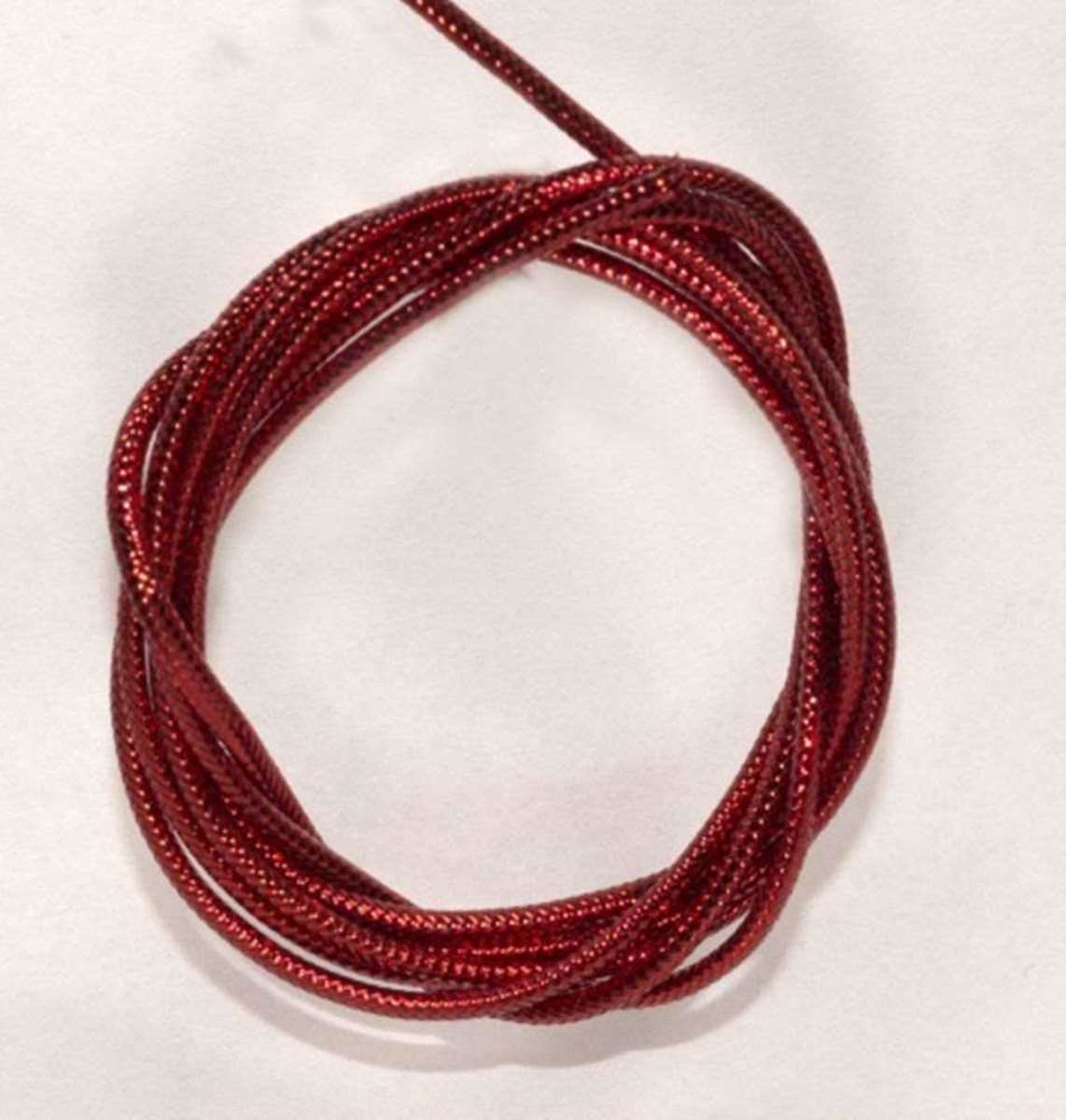 Mylar Cord 1.6mm Red for Fly Tying from The Essential Fly