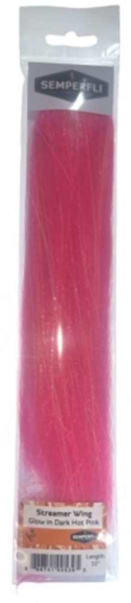Streamer Wing Glow In Dark Hot Pink for Fly Tying|The Essential Fly