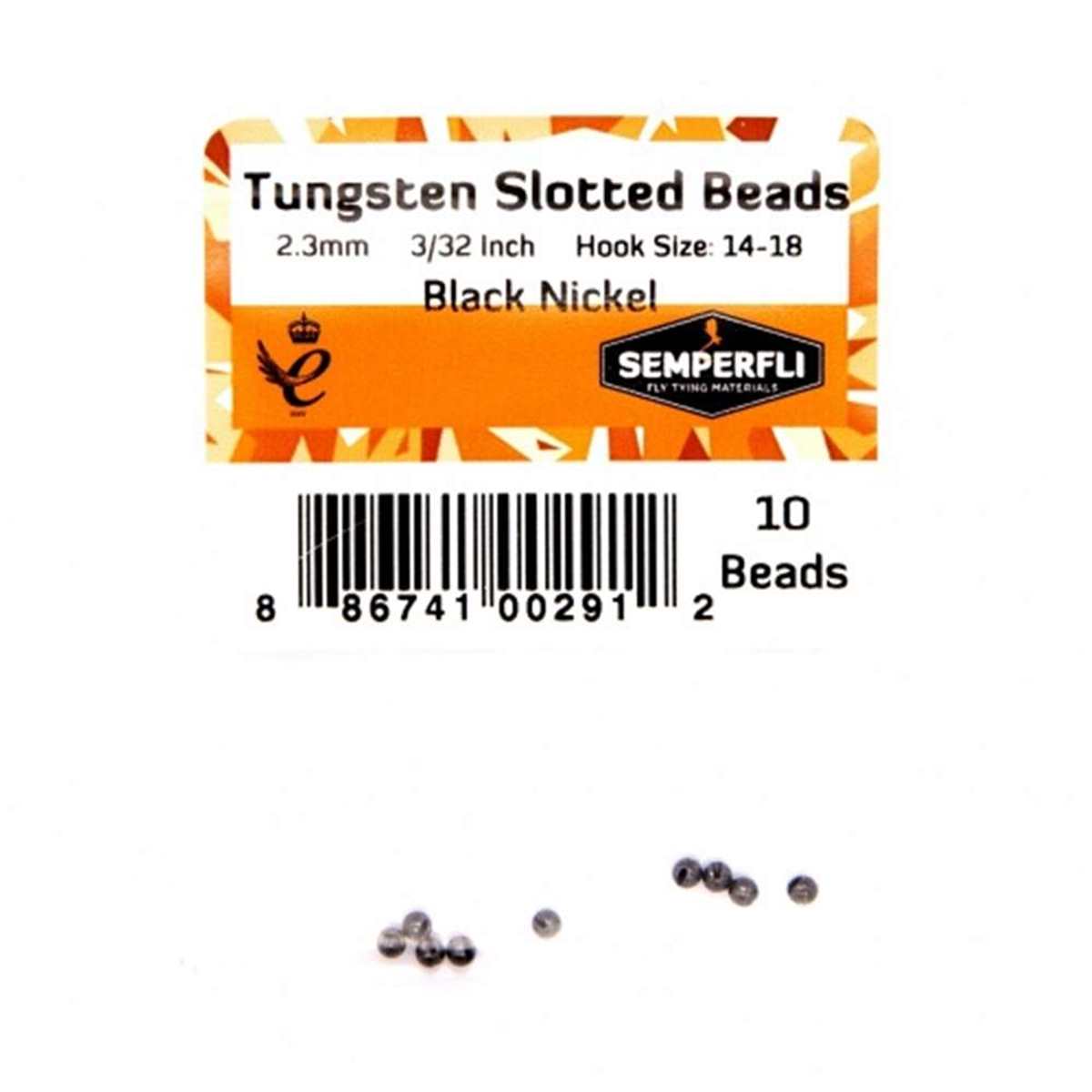 Tungsten Slotted Beads 2.3mm (3/32 inch) Red for Fly Tying
