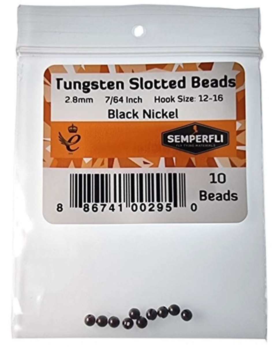 Tungsten Slotted Beads 2.8mm (7/64 inch) Red for Fly Tying