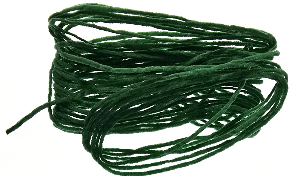 Suede Chenille 1mm Peacock Green for Fly Tying from The Essential Fly