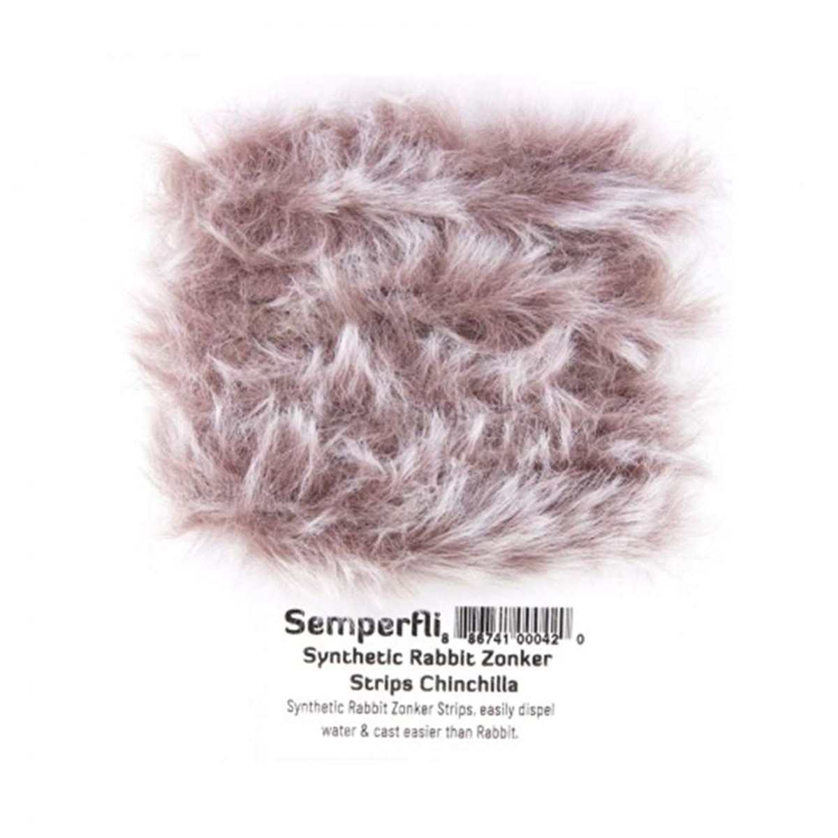 Synthetic Rabbit Zonker Strips Chinchilla for Fly Tying