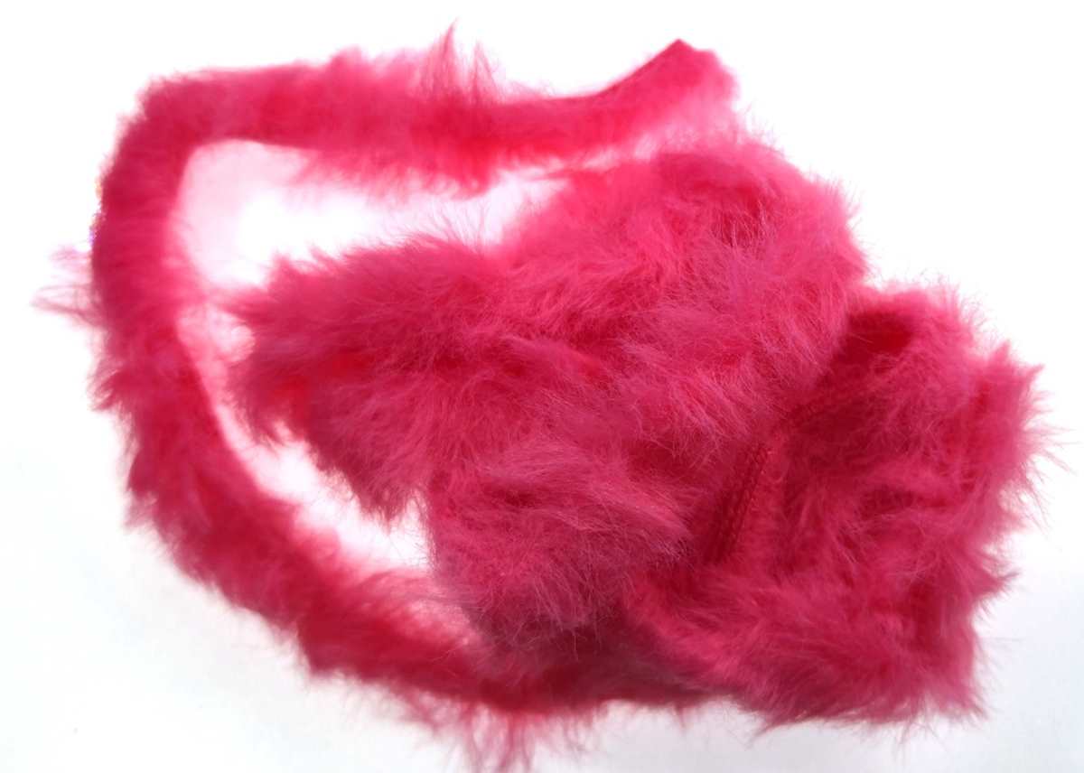 Synthetic Rabbit Zonker Strips Fl Pink for Fly Tying