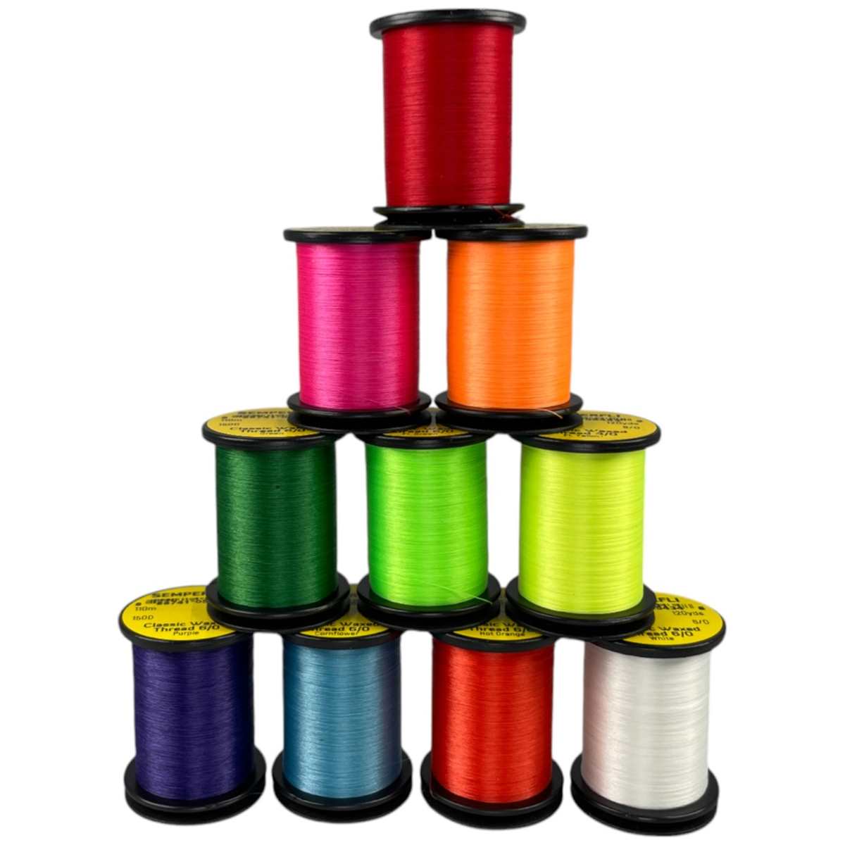 Classic Waxed Thread 6/0 110m Attractor Colours Collection Fly Tying