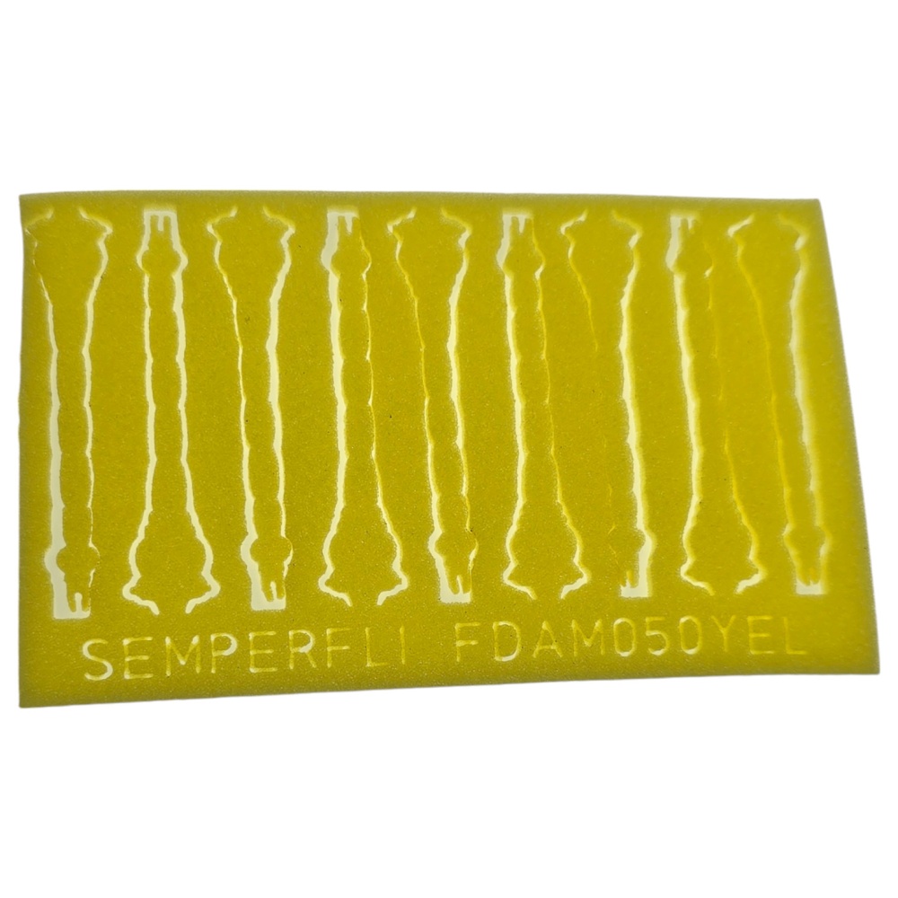 Foam Damsel/Dragonfly Bodies Yellow 50mm for Fly Tying