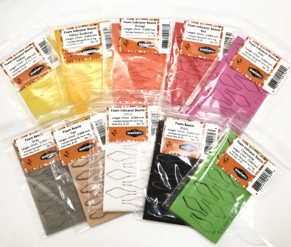 FoamBungBeetleBodiesLarge17mm(Hooks#8/#10)OrangeforFlyTying