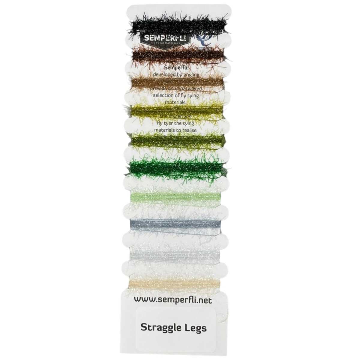 Straggle Legs Multicard Natural Colours for Fly Tying