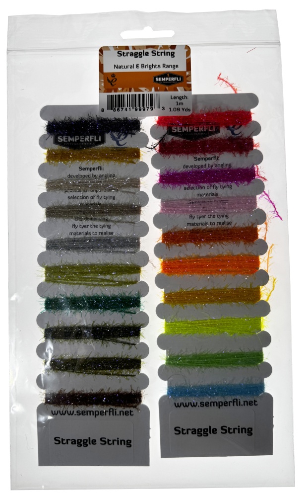 Straggle String Multicard Naturals & Attractor Colours for Fly Tying