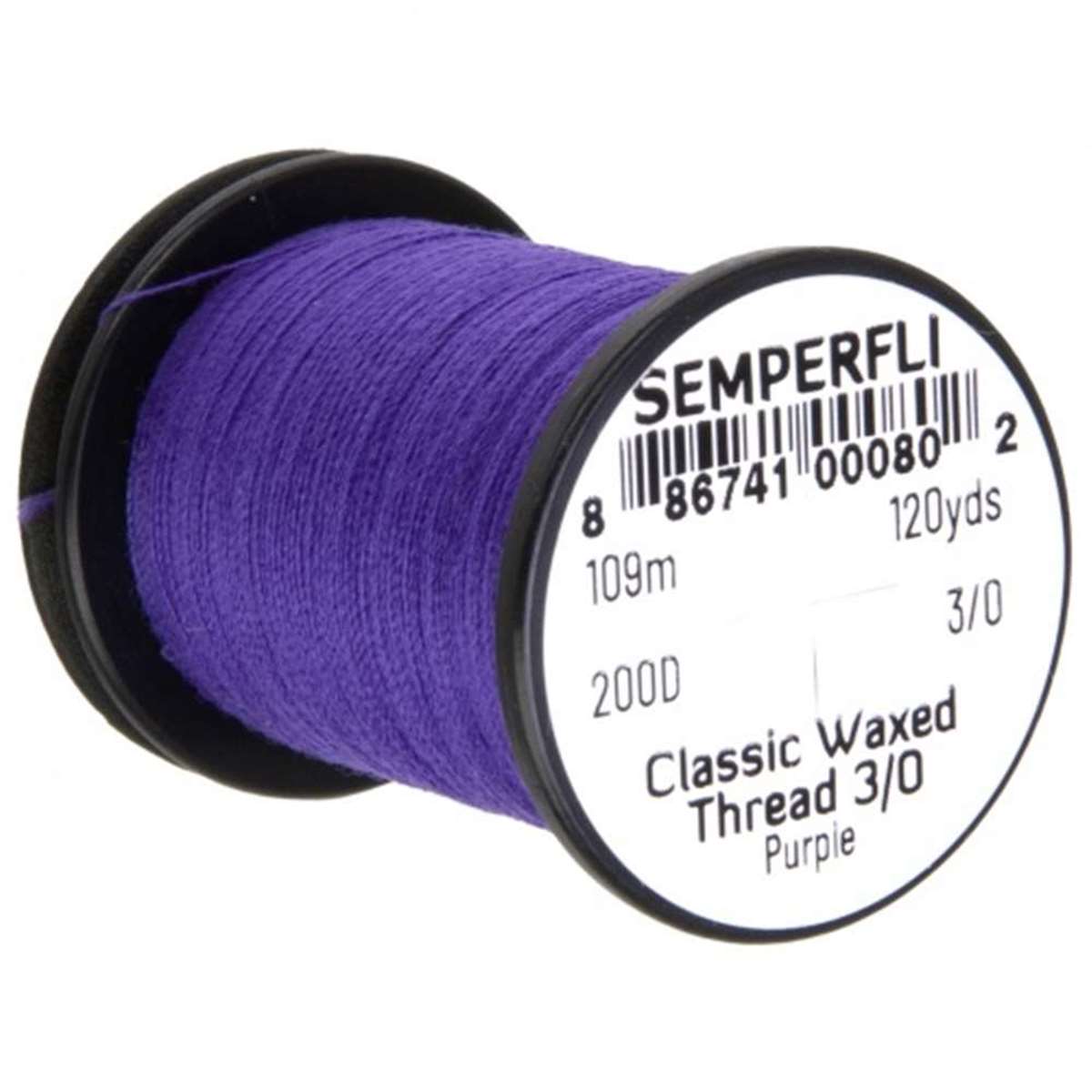 Classic Waxed Thread 3/0 120 Yards Purple for Fly Tying